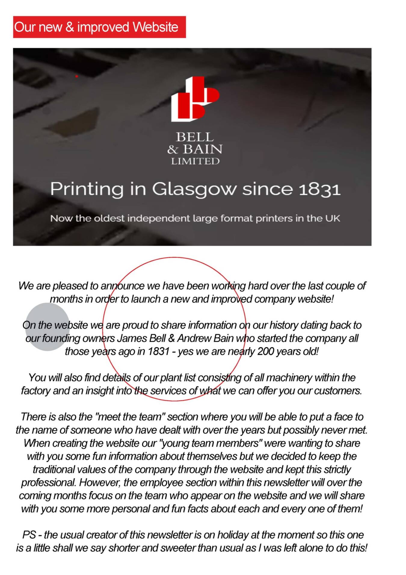 July Newsletter - Bell & Bain